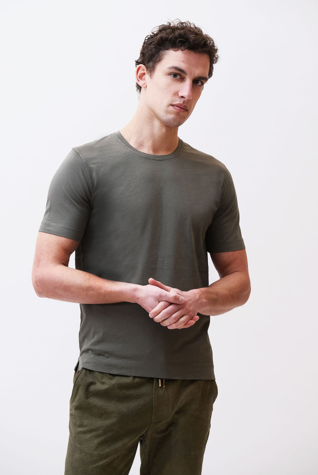 Short sleeve cotton T-shirt Green pine – Modesto Bertotto